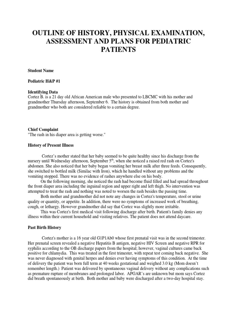 Outline of Physical Examination | PDF