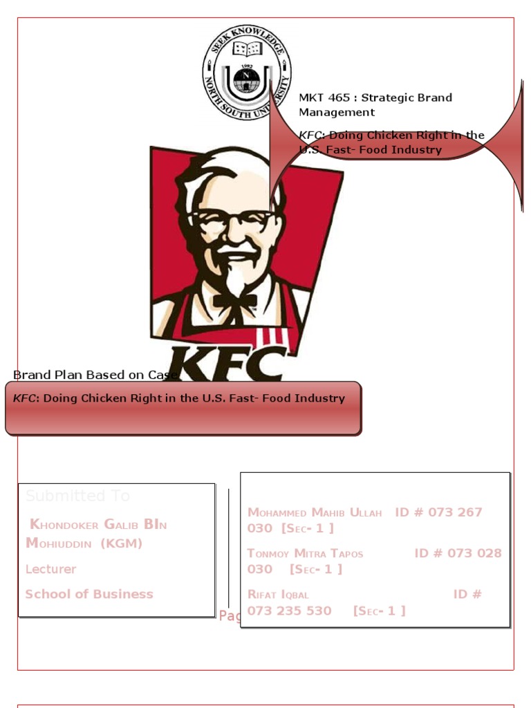 Kfc Brand Plan | Franchising | Fast Food Restaurants