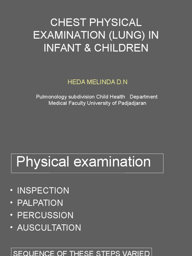 Chest Examination in Infants & Children | PDF | Lung | Respiratory Tract