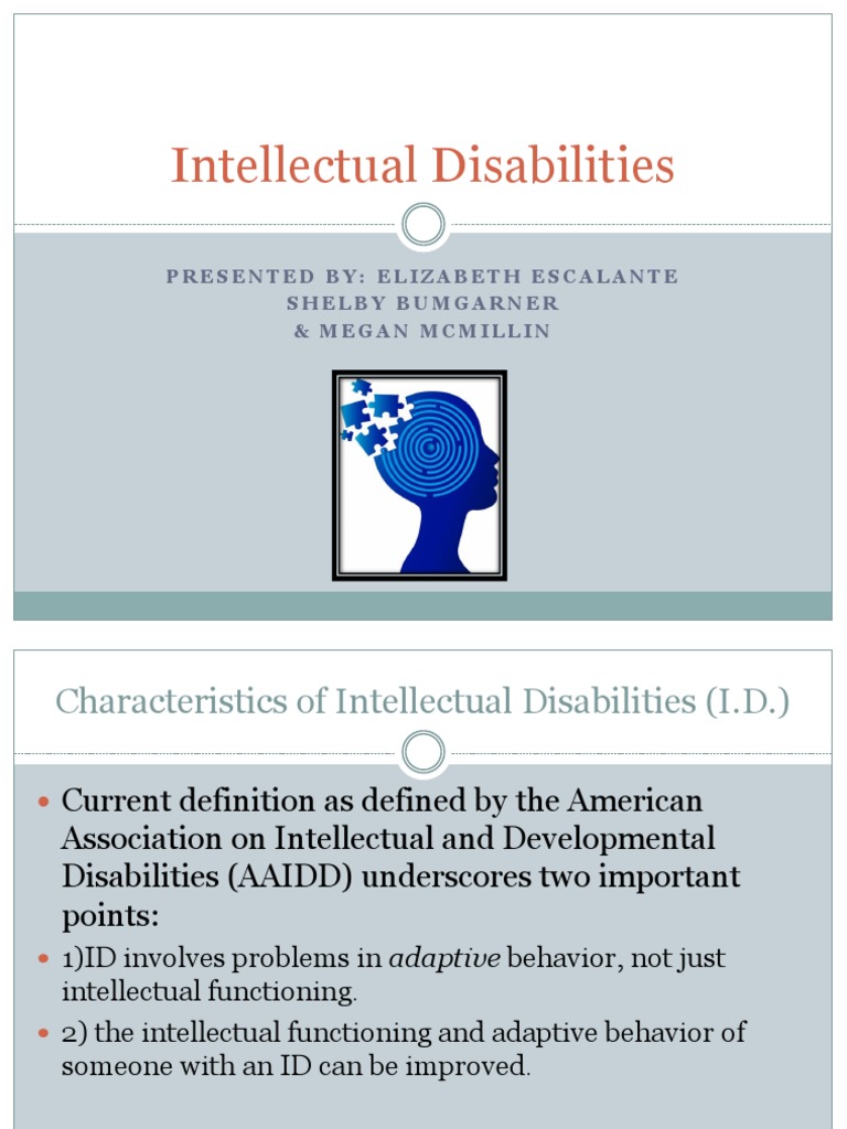 Intellectual Disability | PDF | Down Syndrome | Intellectual Disability