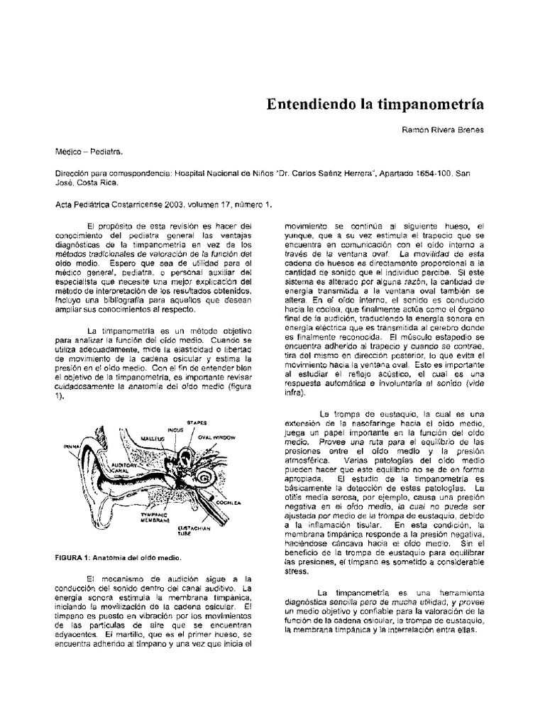 Entendiendo la timpanometría: Una herramienta diagnóstica sencilla pero ...