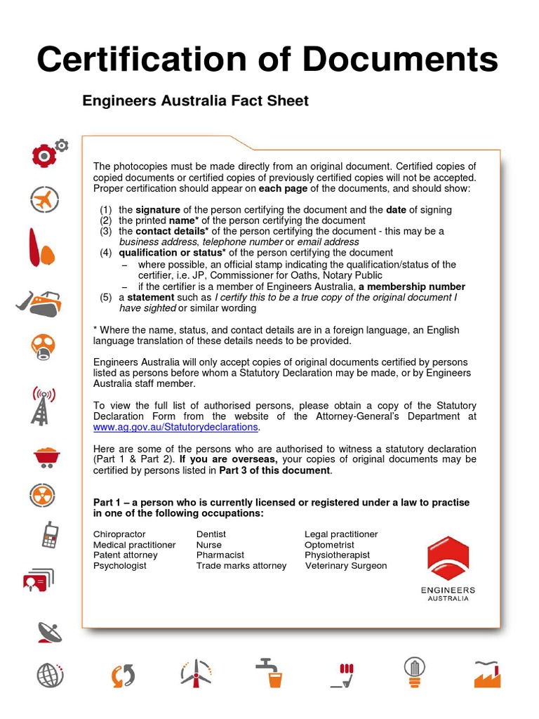Certification of Documents Factsheet | PDF | Notary Public | Accountant