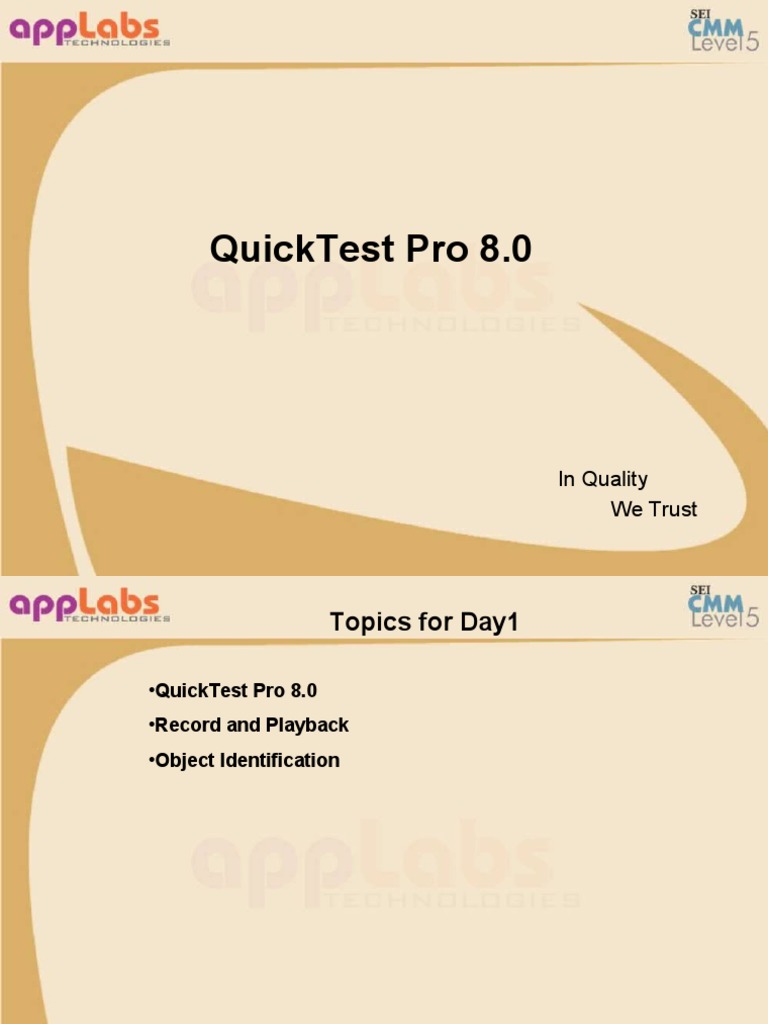 QuickTest Pro 80 Complete | PDF | Databases | Sql