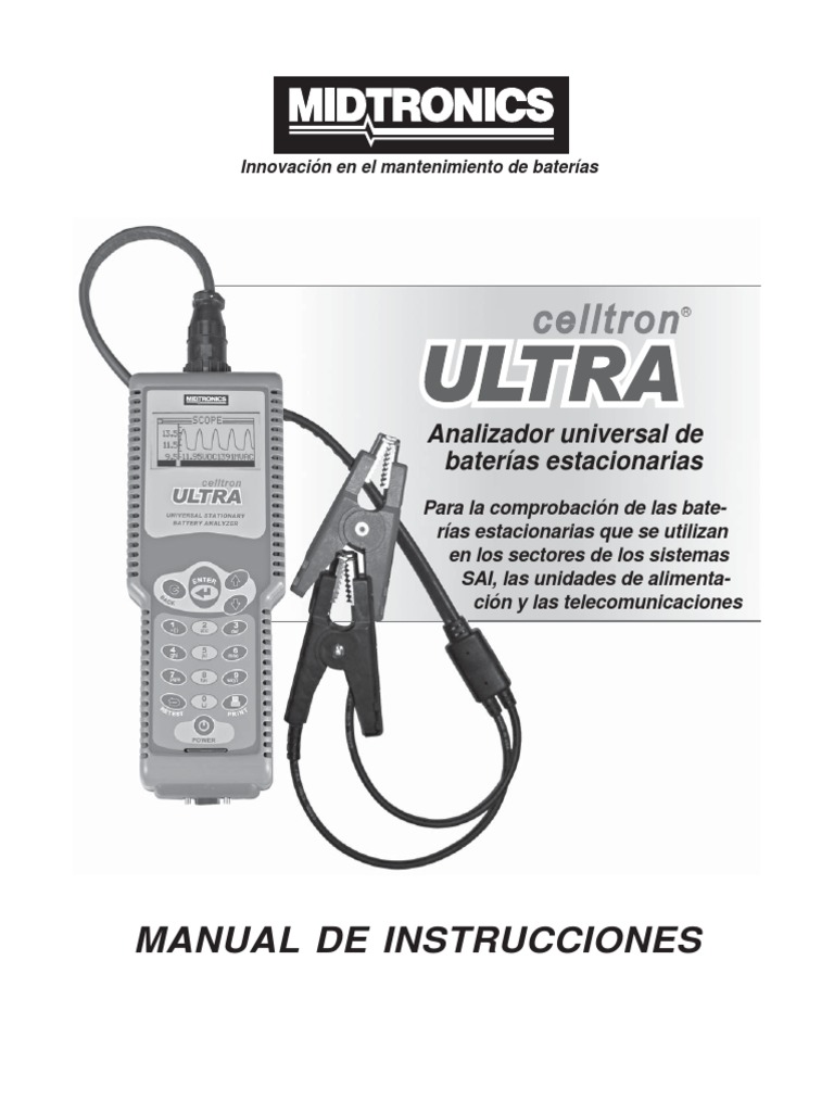 Midtronics Celltron Ultra PDF | PDF | Batería (electricidad) | Seguro ...