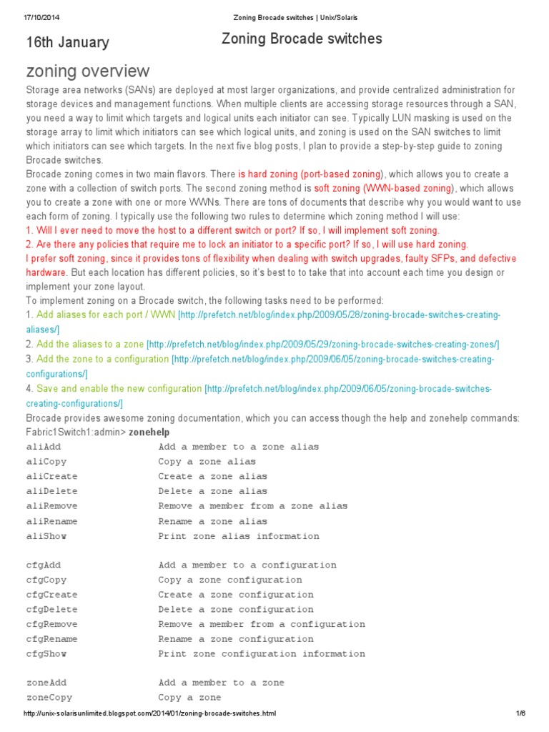 SAN Zoning for Brocade Switches | PDF | File Transfer Protocol | Software
