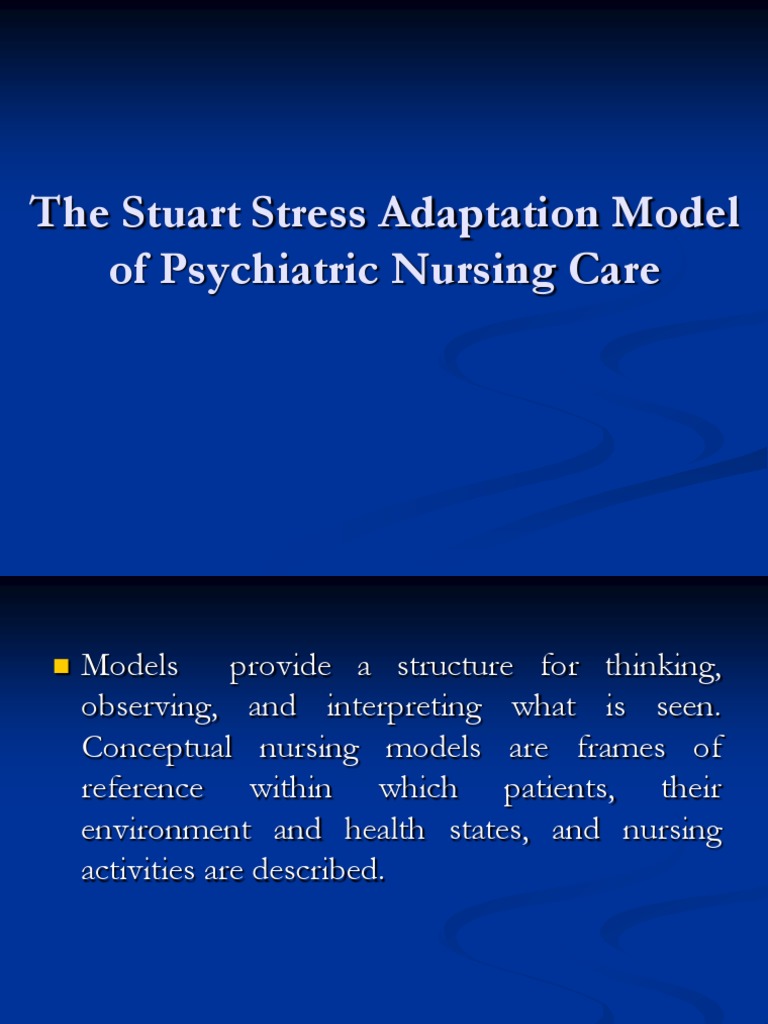 Stuart Stress Adaptation Model Overview | PDF | Coping (Psychology ...