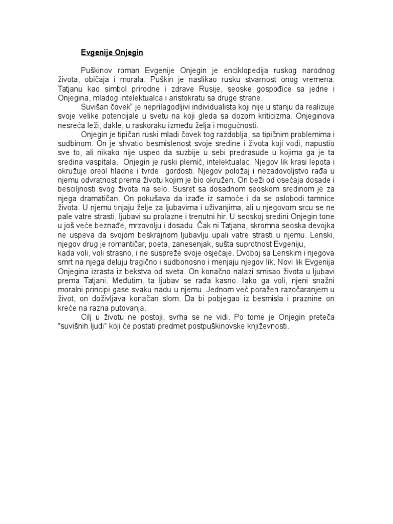 Evgenije Onjegin | PDF