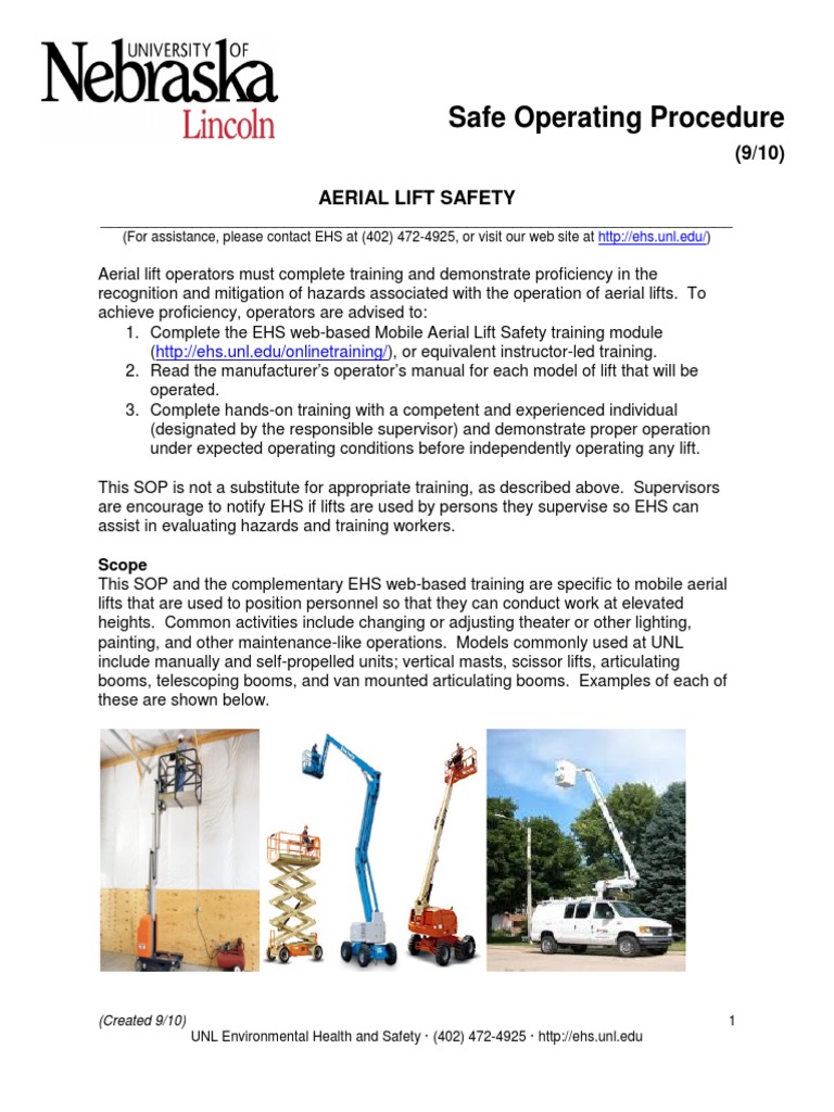 Articulated Boom Lift Safety | PDF