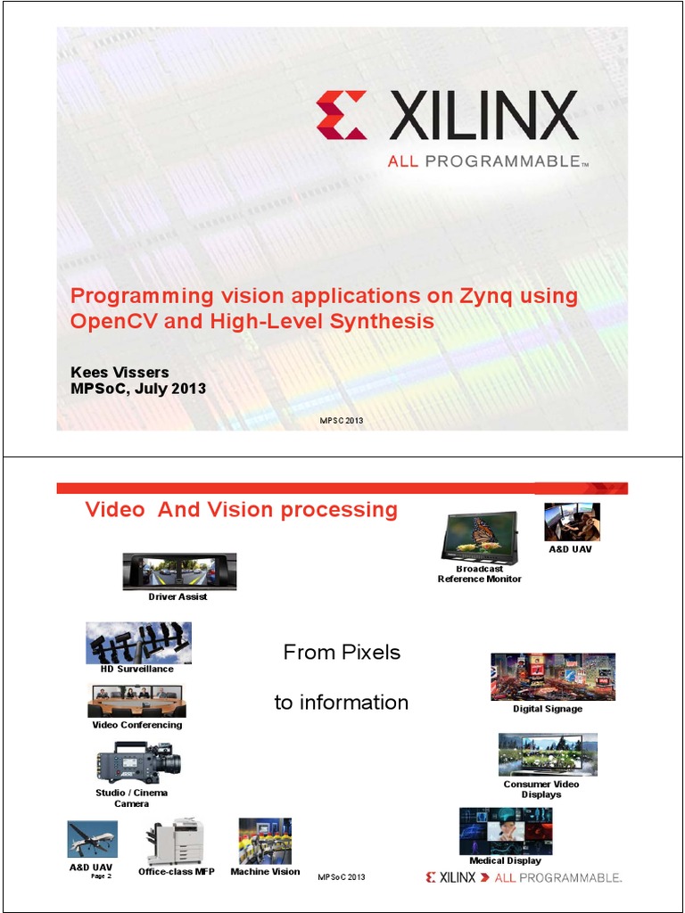Programming Vision Applications On Zynq Using Opencv and High-Level Synthesis | PDF | Field ...