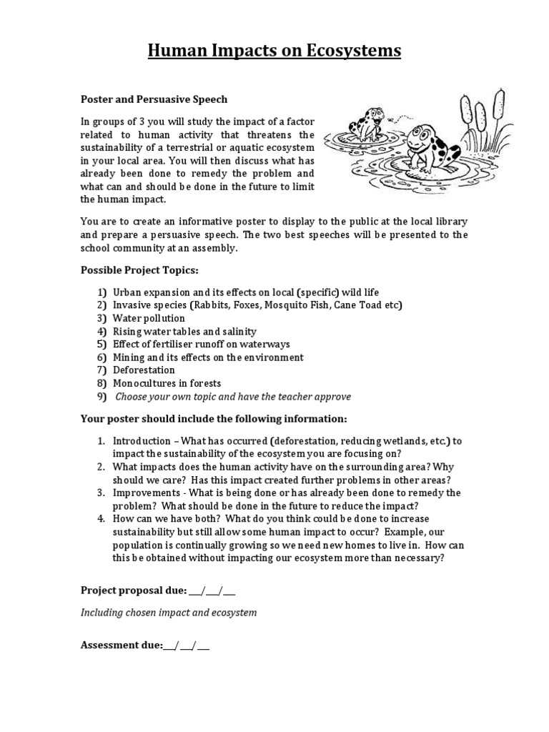 Human Impact On Ecosystems | PDF | Human Impact On The Environment ...