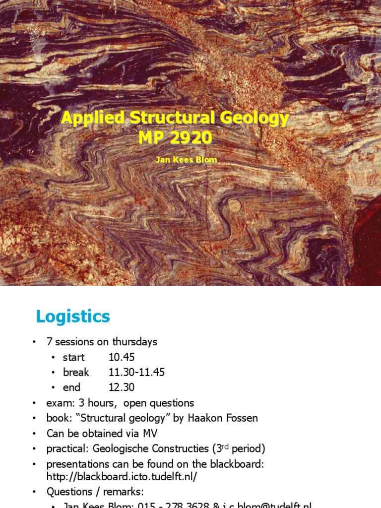 Applied Structural Geology Overview | PDF | Structural Geology | Fault ...