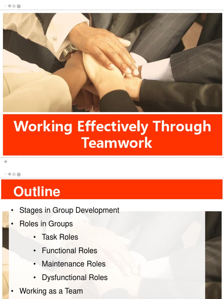 Working Effectively Through Teamwork | PDF | Emergence | Psychological ...