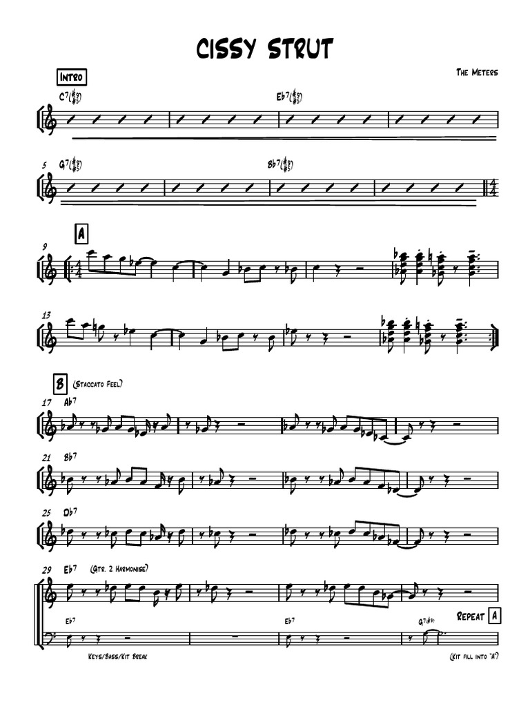 Cissy Strut - The Meters (Arr. JDW) | PDF