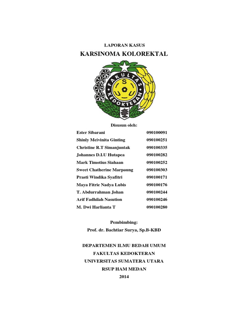 LAPORAN KASUS BEDAH DIGESTIF - Cover | PDF