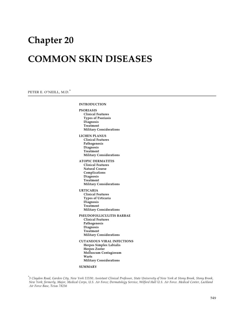 Common Skin Diseases PDF | PDF | Psoriasis | Dermatitis