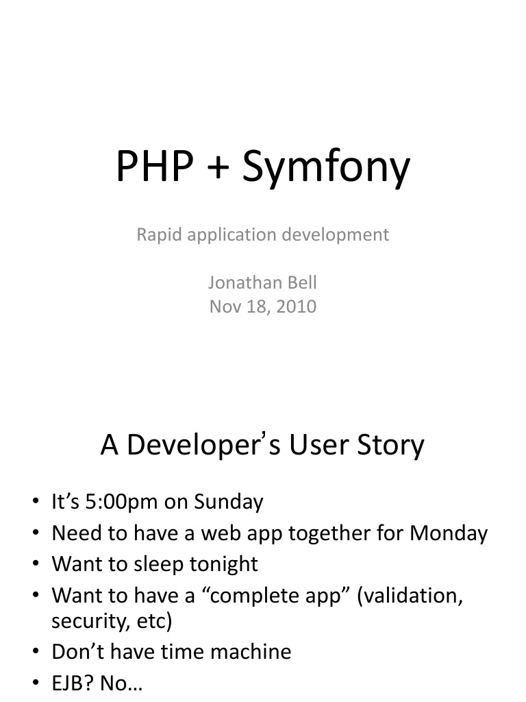 Php Symfony Framework Enables Rapid Web App Development Pdf Ruby On Rails Php 