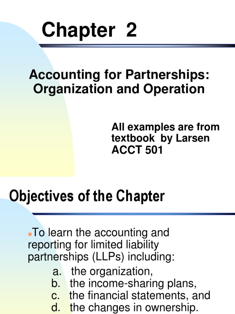 Chapter 2 Accounting For Partnerships | PDF | Limited Liability ...