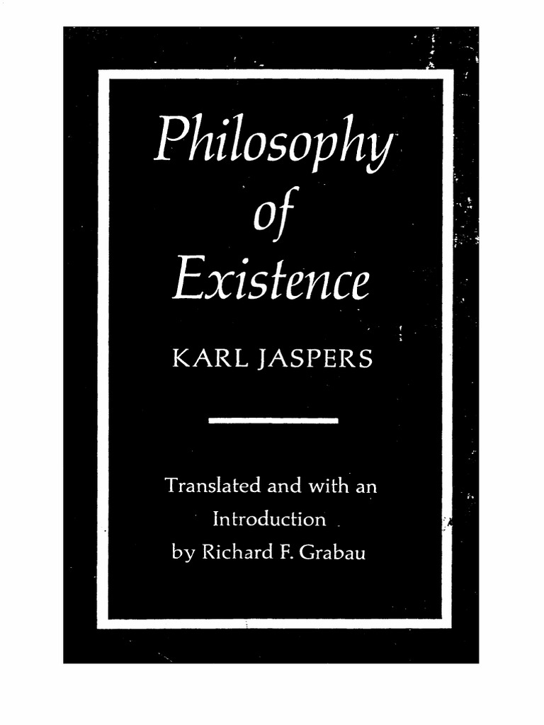 (Karl Jaspers) Philosophy of Existence PDF | PDF