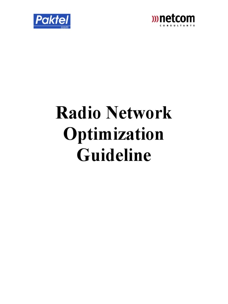 Radio Network Optimization Guideline | PDF | Wireless | Electronics