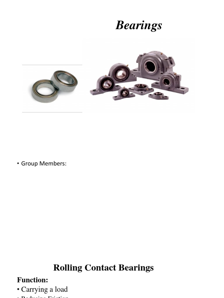 Bearings | PDF | Bearing (Mechanical) | Mechanical Engineering