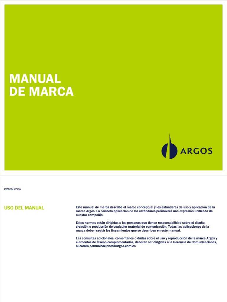 ARGOS Manual de Marca 2011 Compacto PDF | PDF | Tipografía | Color