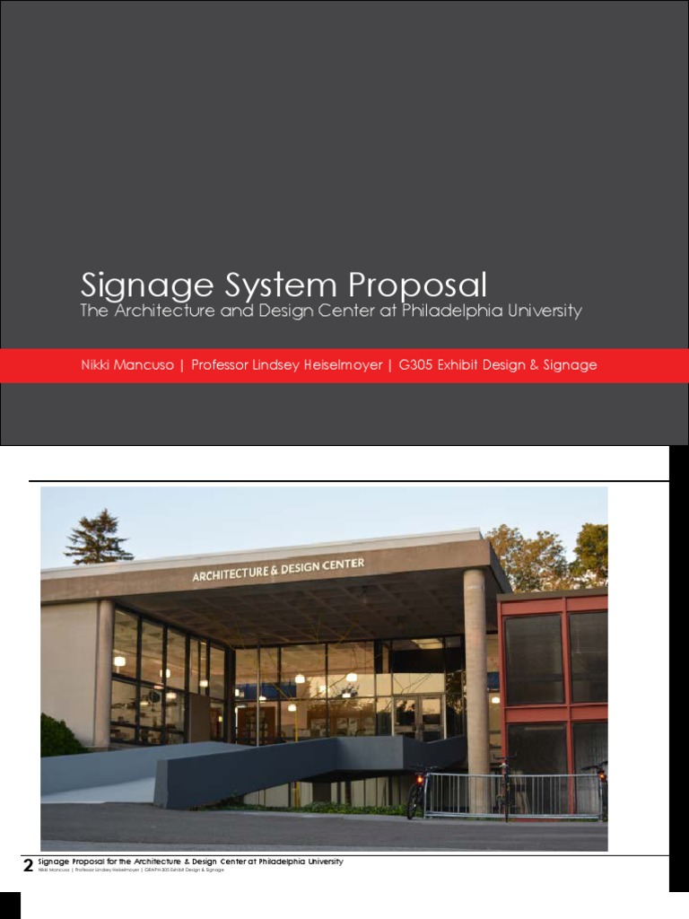 Signage Design Proposal for A&D Center | PDF