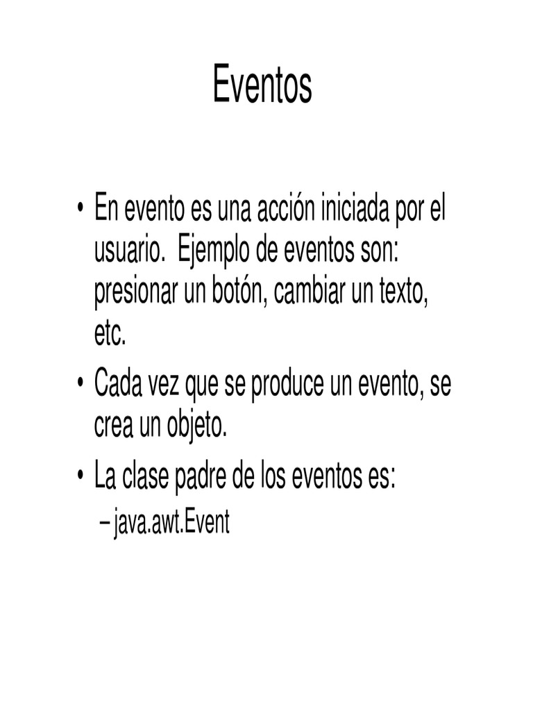 Manejo Eventos en Java PDF | PDF | Ventana (informática) | Java ...