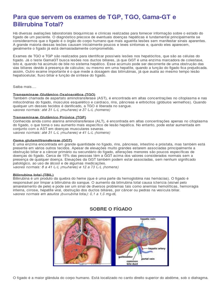 tgo.tgp.ggt.pdf | Bile | Alanina Transaminase | Avaliação gratuita de ...