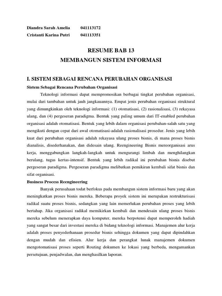 Resume Sim Bab 13 Indo | PDF