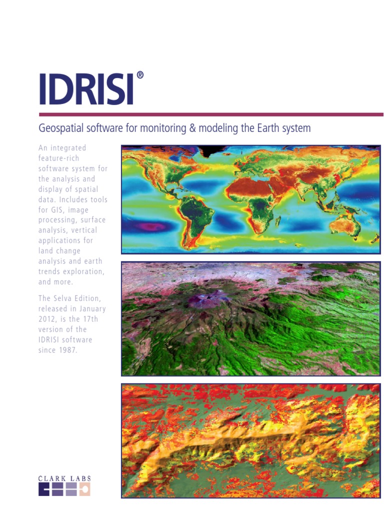 IDRISI Selva GIS Image Processing Brochure PDF | PDF | Time Series | Geographic Information System