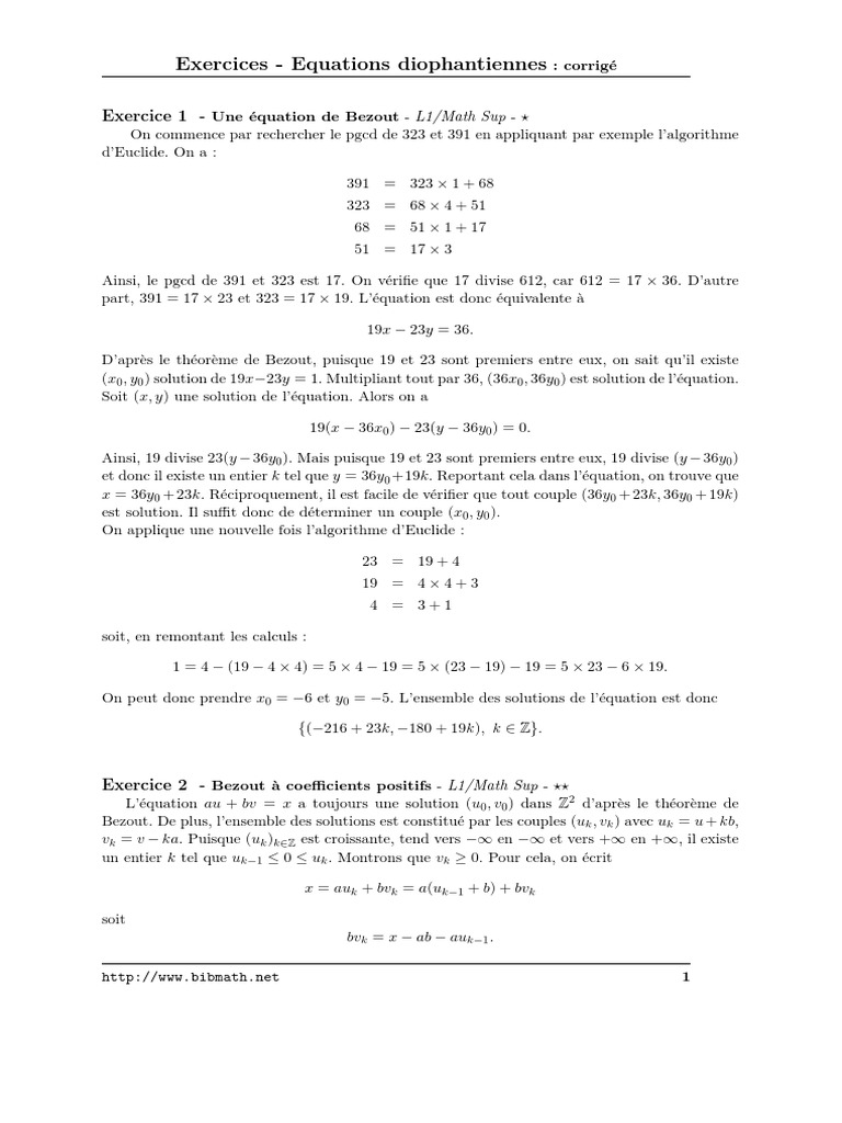 theoreme de bezout bejout.pdf | Nombre | Algèbre générale