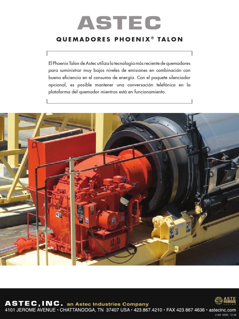 Astec Phoenix Talon Burner Spanish | PDF | Combustion | Fuels