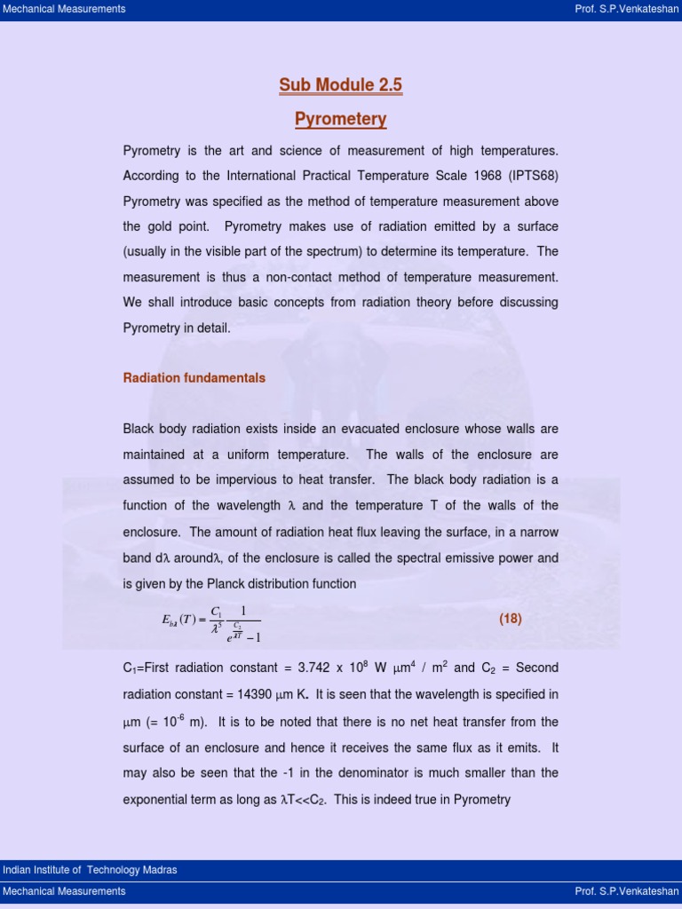 Mechanical Measurements | PDF