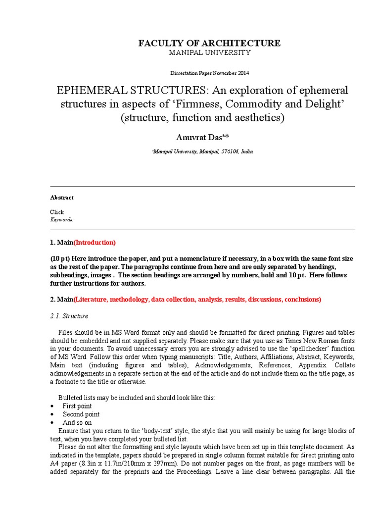 EPHEMERAL STRUCTURES: An Exploration of Ephemeral Structures in Aspects ...