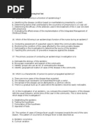 CHN Test 1 With Answer | PDF | Outbreak | Epidemiology