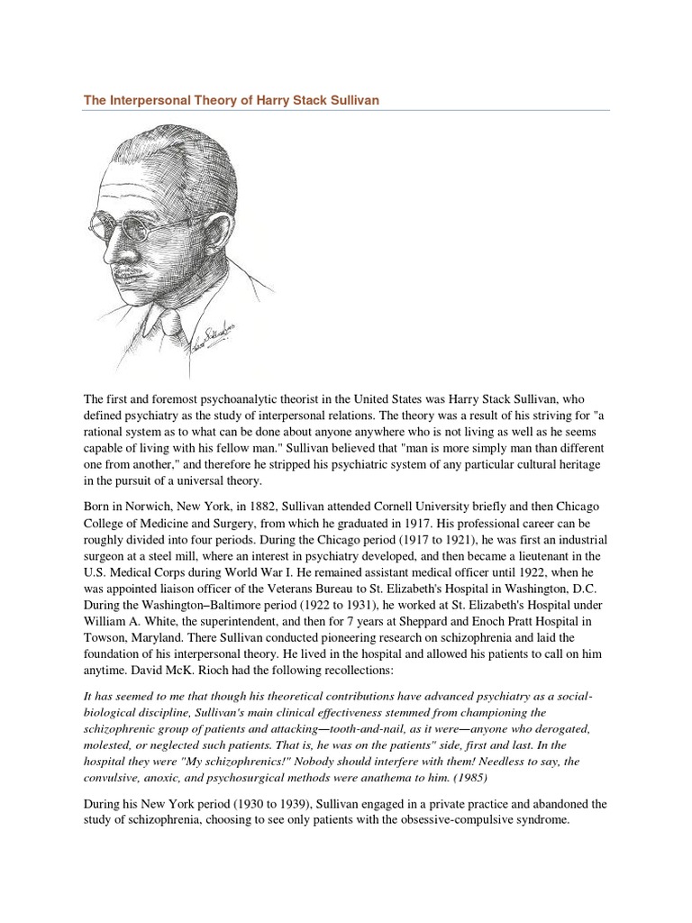 Sullivan's Interpersonal Theory Overview | PDF | Psychiatry ...