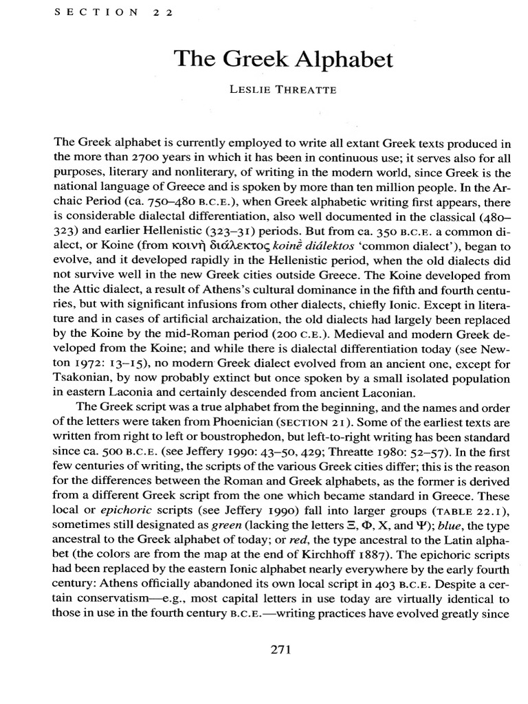 The Ancient Greek Orthography PDF | PDF