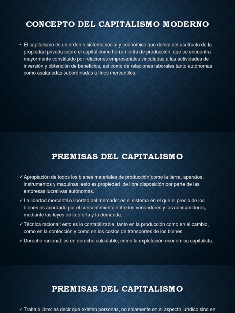 Diapositivas Del Origen Del Capitalismo Moderno | PDF | Capitalismo ...