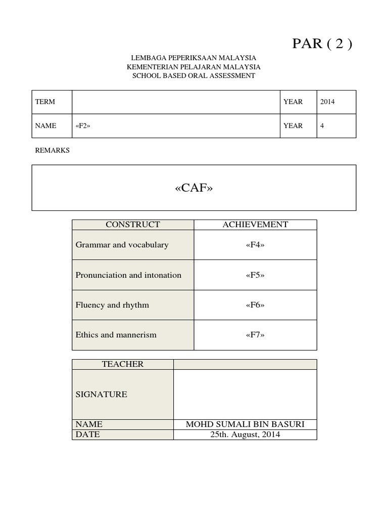 Construct Achievement Grammar and Vocabulary F4 | PDF | Language Arts ...