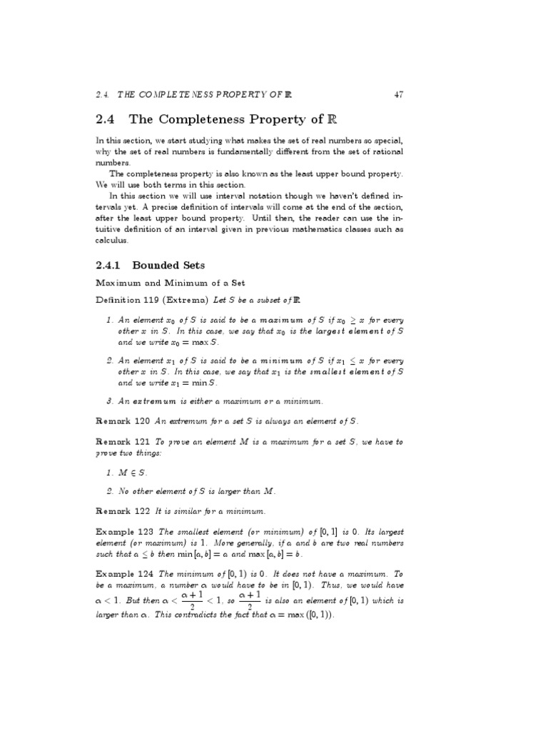 The Completeness of the Real Numbers: An Introduction to the Least ...