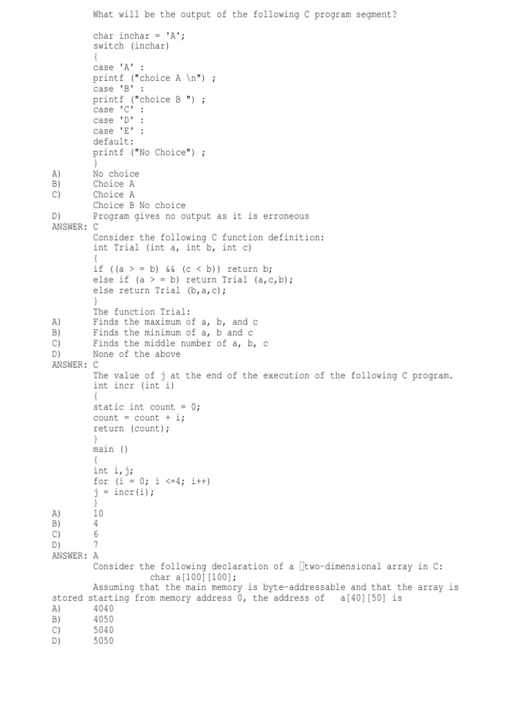 Total C Prog Bits | PDF | C (Programming Language) | Array Data Structure