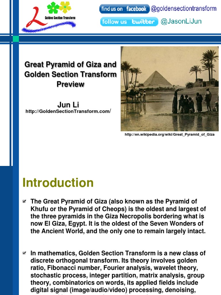 Great Pyramid of Giza and Golden Section Transform Preview | PDF ...