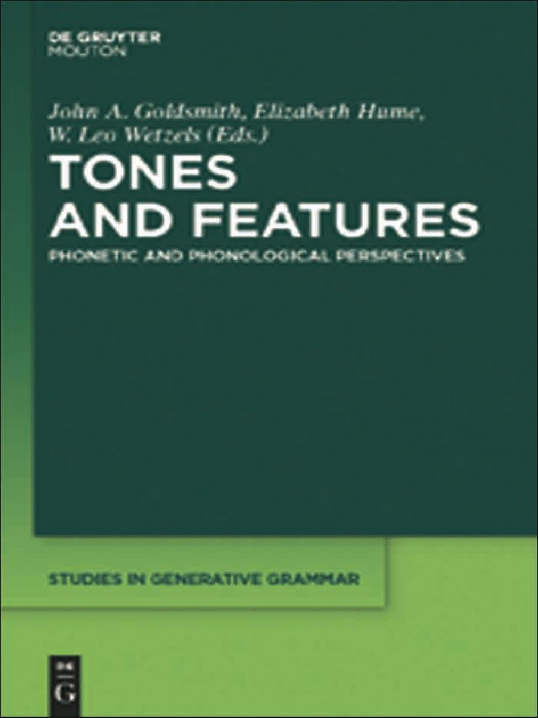 Tones And Features Pdf Pdf Tone Linguistics Phonology