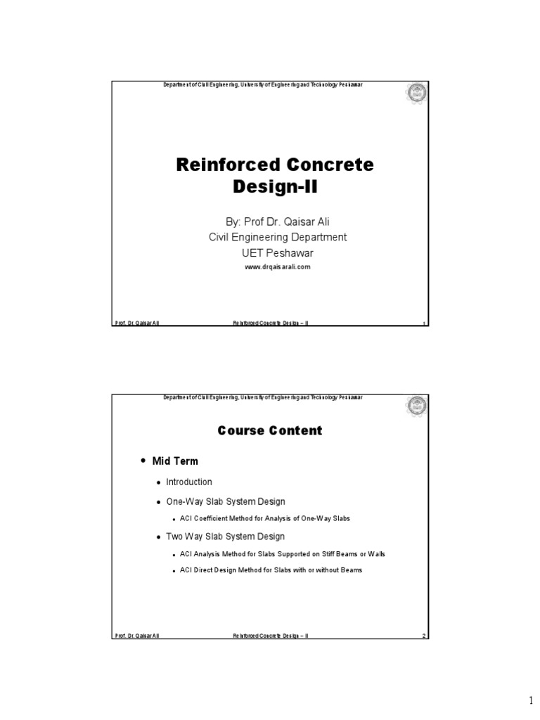 Introduction To Reinforced Concrete Design and ACI 318 Provisions | PDF ...