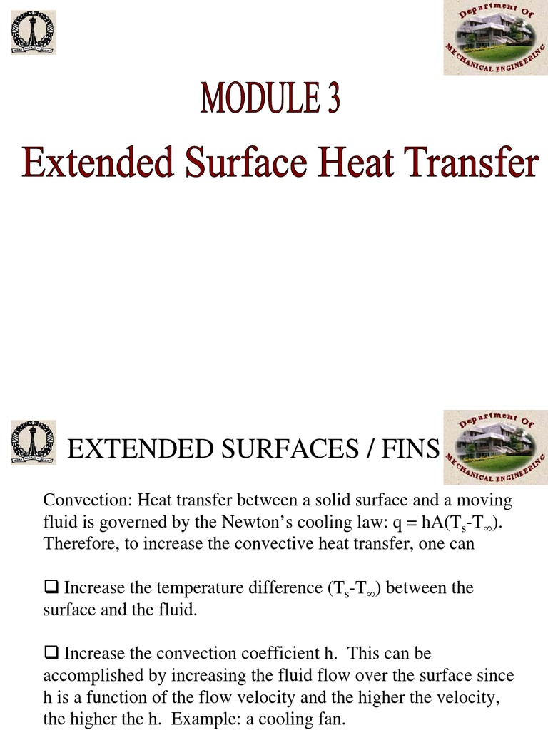 Extended Surfaces / Fins | Heat Transfer | Heat
