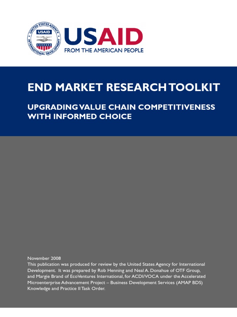 Value Chain End Market Toolkit | PDF | Value Chain | Strategic Management