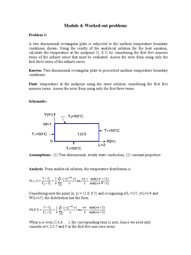 Module 4: Worked Out Problems | PDF | Thermal Conduction | Thermal Insulation