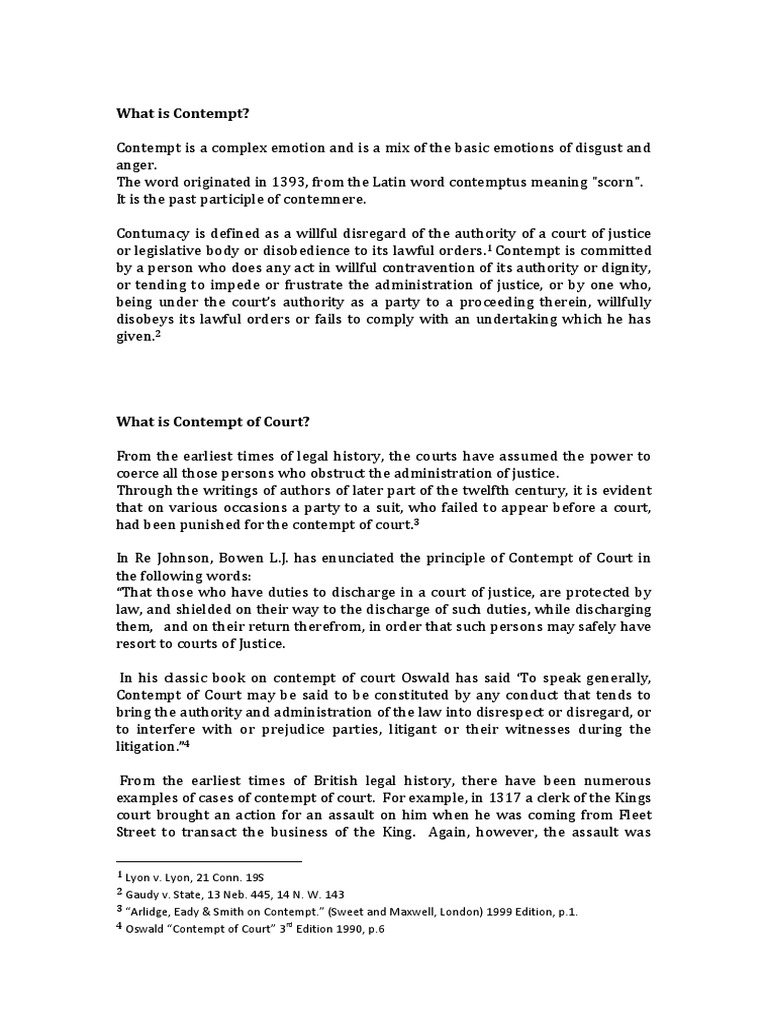 Contempt of Court Project | PDF | Contempt Of Court | Public Sphere