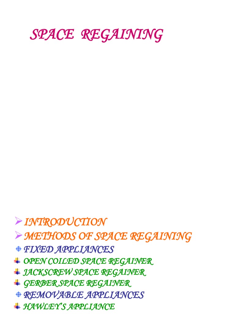 Space Regaining | PDF