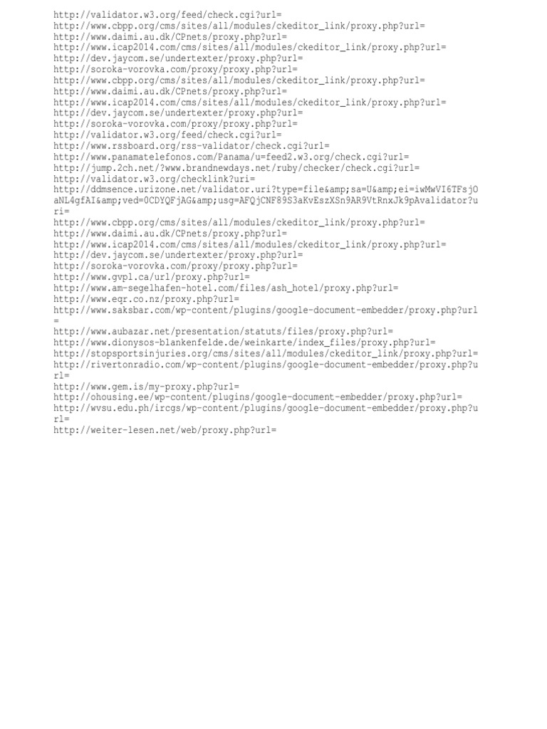 URL Proxy and Validator Links List | PDF | Business | Computers
